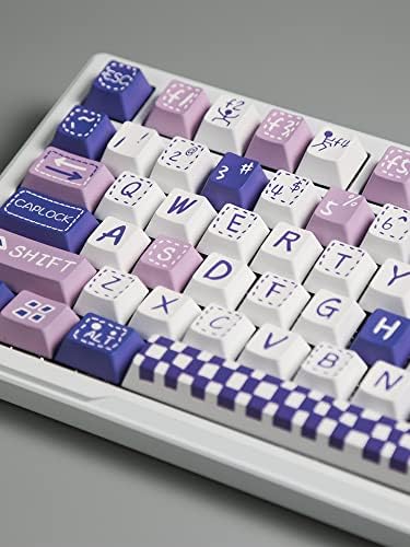 Amazon.com: TRUSYO AUDIO PBT Keycaps,145 Purple Cute Key Caps Set for ...