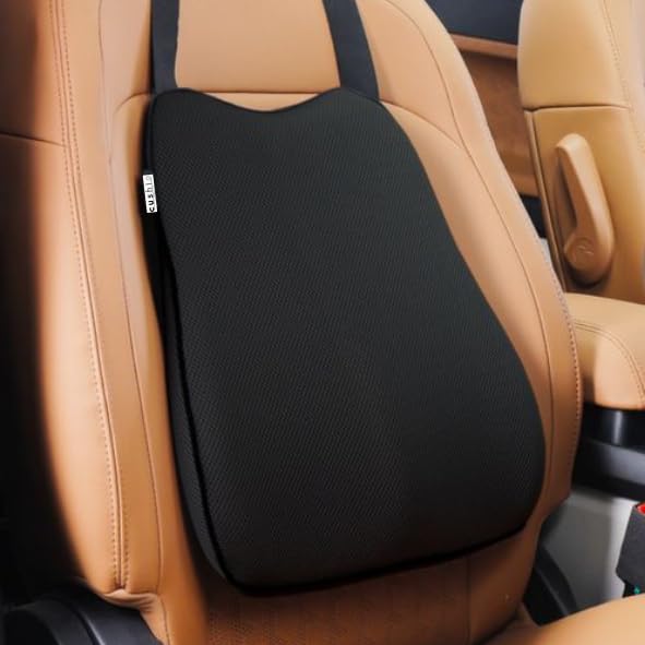 CUSHIO Car Lumbar Support Back Rest Support Memory Foam Cushion ...