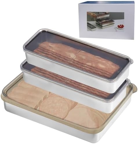 Amazon.com: MUUBOOX Bacon storage container for fridge,304 Stainless ...