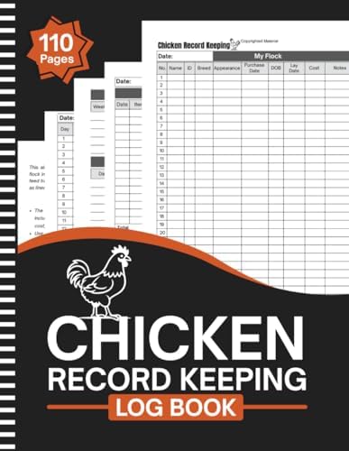 Chicken Record Keeping Log Book: Chicken Farming Planner & Tracker ...