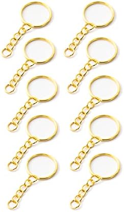 MORE BUY Silver Plated Alloy Split Keyring with Chains 25Mm (Pack of 30 ...