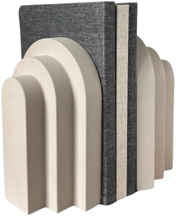 Amazon.com: Luxury Travertine Bookends for Shelves, Decorative Book ...