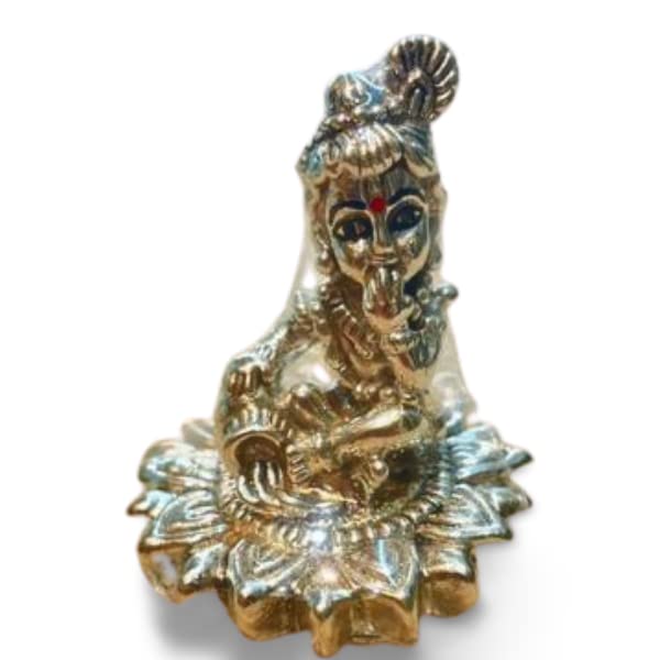 Buy Pushpam Jewellers 999 Silver Laddu Gopal Idol/baal Krishna murti 21 ...