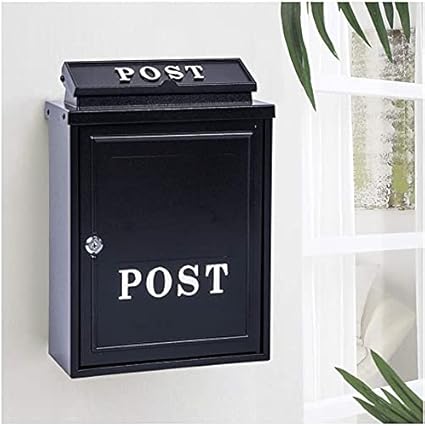 Outdoor mailbox wall mount, Wall-Mounted Lockable Post Box, Secure ...