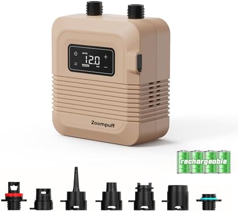 Zoompuff Electric Paddle Board Pump, 20 PSI High Pressure SUP Pump ...