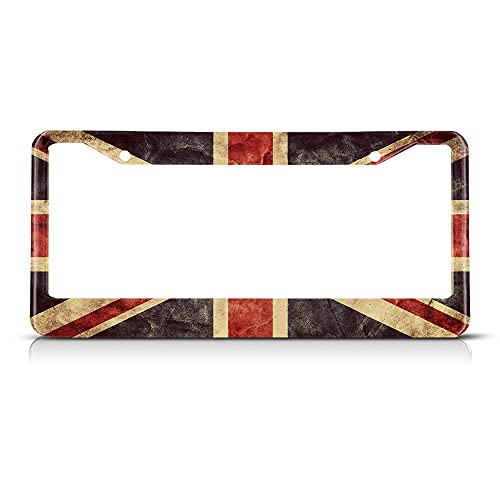Beabes The United Kingdom Flag License Plate Frame Auto Tag - Want It All