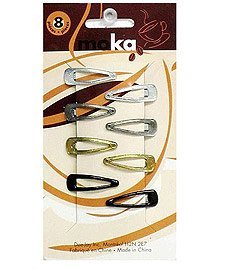 Amazon.com : Pircosmetics 8 Mini Epoxy Basic Snap Clips : Hair Clips ...