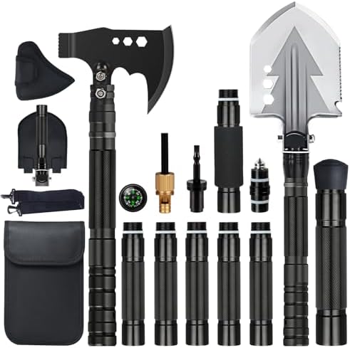 GOJAWAY Outdoor Camping Gear Tactical Shovel Axe Survival Multi tool ...