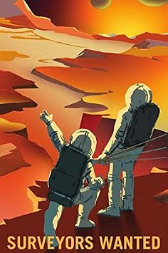 Mars Surveyors Wanted NASA Recruitment Retro Poster 24x36 Space ...