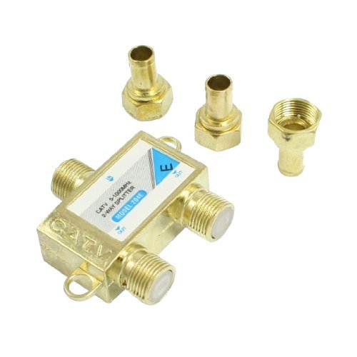 SJT® Gold Tone Digital Satellite Coaxial 2 Way CATV Directional Coupler ...