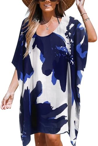 Moss Rose Women's Beach Kaftan Dresses Kimono Swimsuit Cover up for ...