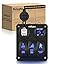Amazon.com: Nilight 3 Gang Rocker Switch Panel USB Charger LED ...