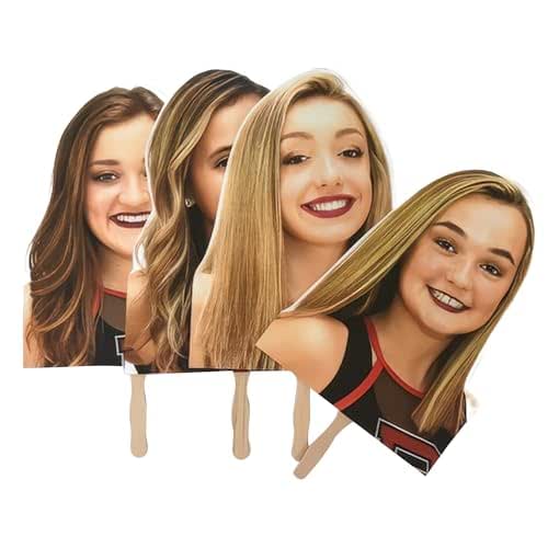 Amazon.com: Jasilon Cheer hand fans Big Head Cutout, Fat Heads on Stick ...