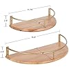 Amazon.com: Kate and Laurel Camryn Boho Half Moon Wall Shelf Set, Set ...
