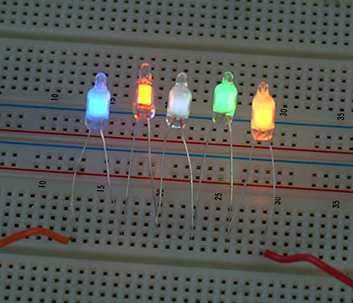 50 pcs Mixed Colors Miniature Neon Indicator Lamps 5mm NE-2 Red White ...