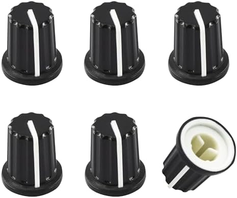 Amazon.com: AUXBC 6mm D Type Potentiometer Control Knobs Plastic ...