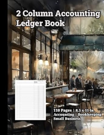 Amazon.com: 2 Column Accounting Ledger Book: 110 Pages | 8.5 x 11 In ...