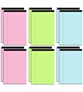Amazon.com : Pink Legal Pads 8.5 x 11 Notebook Paper, 12 Pack Colored ...
