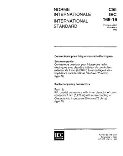 IEC 60169-16 Ed. 1.0 b:1982, Radio-frequency connectors. Part 16: R.F ...