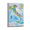 Amazon.com - DINETIC Italy Map Poster, Italian Map of Italy Canvas ...