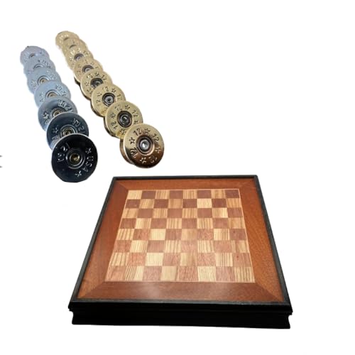 Amazon.com: Bullet Casing Chess/Checkers Set, Man Cave, Retirement Gift ...
