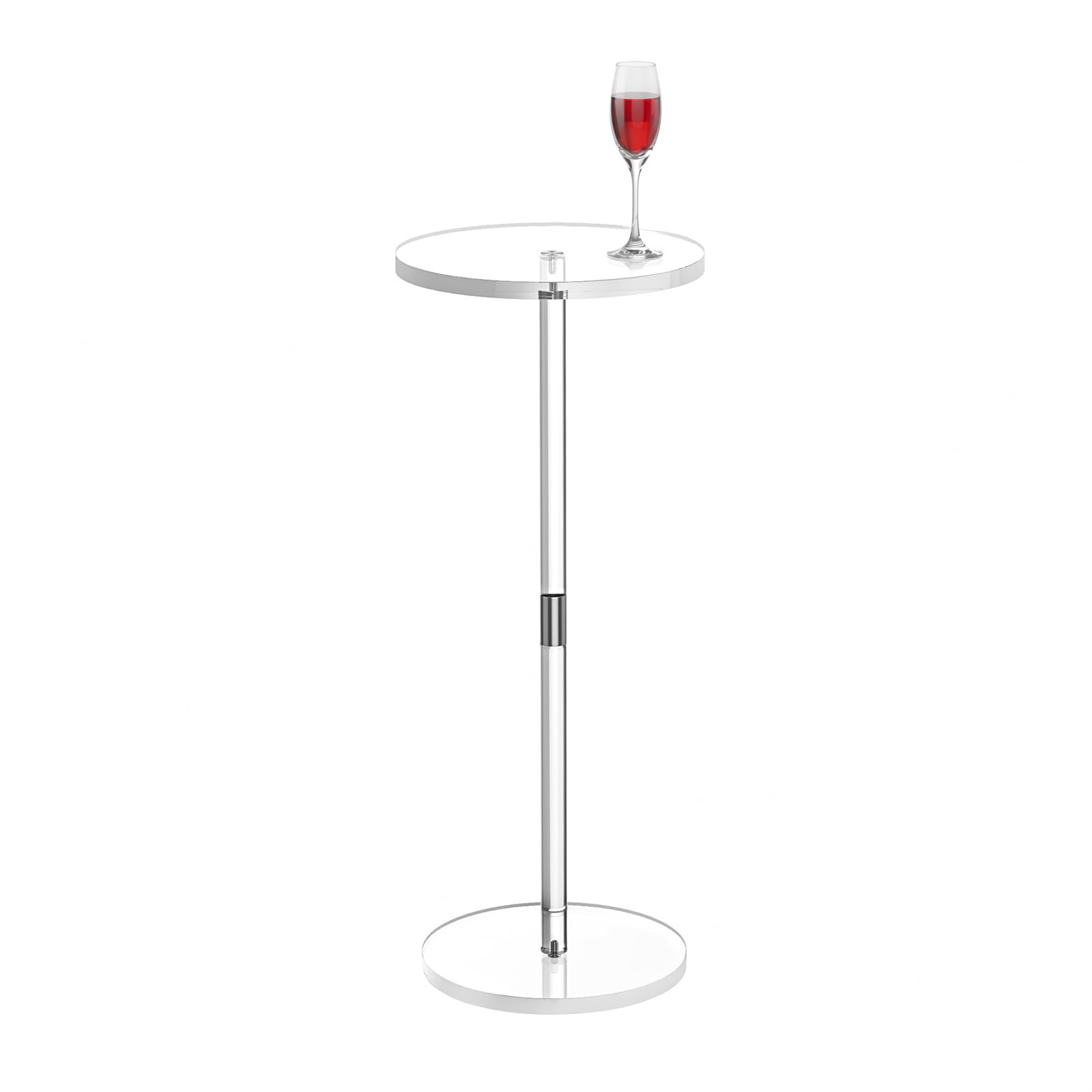 Amazon.com: HuiDao Acrylic Drink Table for Small Spaces, Clear Side ...