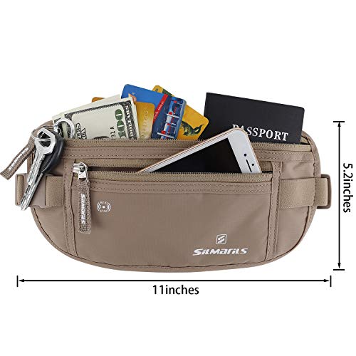 Silmarils RFID Blocking Travel Money Belt/Hidden Waist Pack + 6 Bonus ...