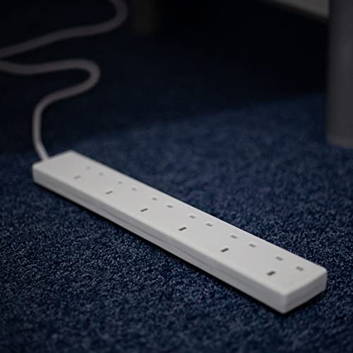 World Techno 6 Gang Way Extension Lead UK Pin Plug and Cable – Multi ...