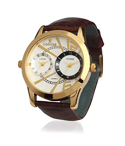 Logues Double Time Analogue White Dial Men's Watch-A-3126YLDT : Amazon ...