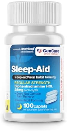 Amazon.com: GenCare - Sleep Aid Diphenhydramine HCL 25mg Blue Caps (100 ...