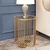 Amazon.com: Esucllc Gold End Table, Modern Round Side Tables for Living ...