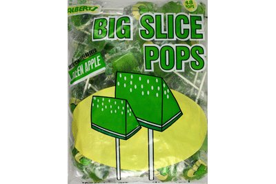Amazon.com : Big Slice Pop Green Apple 48 Pop Bag : Suckers And ...