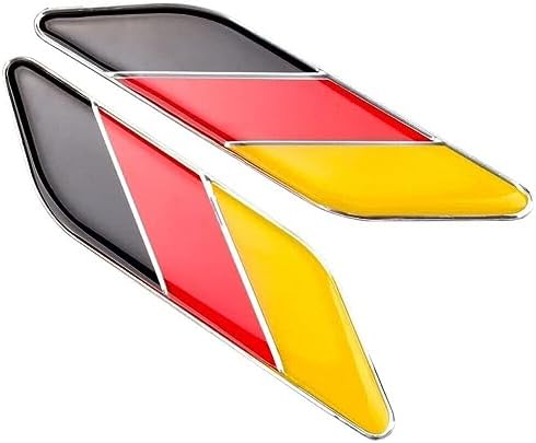 TOPOND Set/2Pcs 3D Germany Flag Car Emblem, Germany Car Body Fender ...