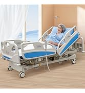 Amazon.com: Premium 5 Function Full Electric Hospital Bed with LINAK Motors and PU Advanced ...