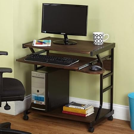 Amazon.com: Stand Up Desk Store 3-Shelf Rolling Desk Return Side Desk ...