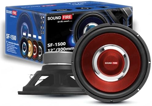 SOUND FIRE SF-1500 (RED) 1500W 12" (300mm) Double Magnet Subwoofer ...