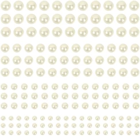 Amazon.com: 990 Pcs Self Adhesive Pearl Stickers, White Flat Back ...