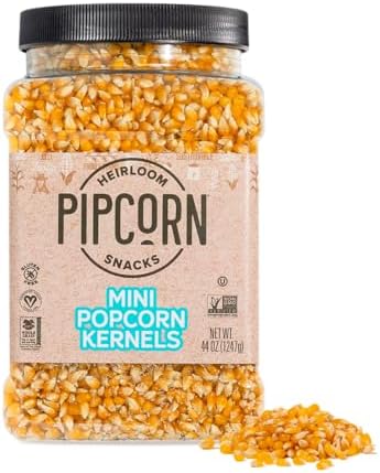 Amazon.com: Heirloom Mini Popcorn Kernels by Pipcorn, Non-GMO, Vegan ...