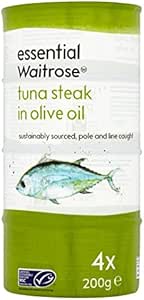 Essential Waitrose Tuna Steak In Olive Oil 4 x 200g : Amazon.fr: Grocery