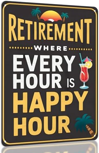 Amazon.com: YOYI ART Retirement Gifts for Women/Men Metal Sign - Happy ...