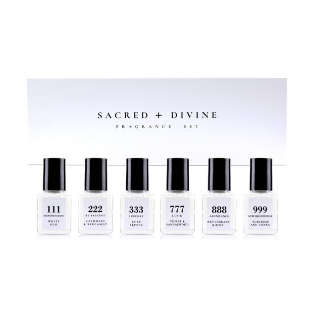 Amazon.com : Sacred + Divine Mini Perfume Set - 6 4mL Spiritual Roll On ...