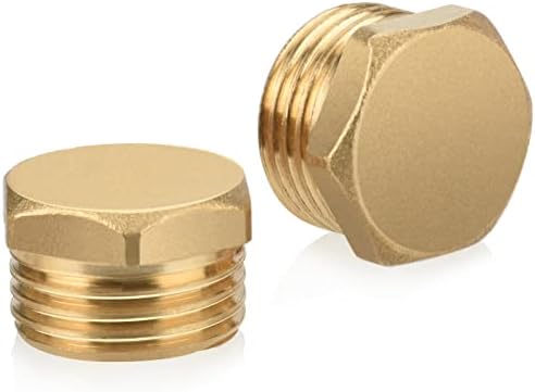 oumuik Brass Plug 1/2 Inch Male Thread, Brass Fittings, Brass Blanking ...