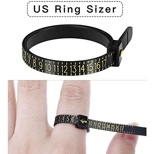 Ring Sizer Measuring Set Reusable Finger Size Gauge Measure Tool ...