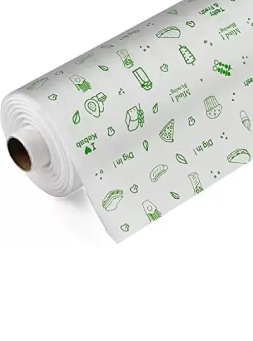 Buy GRIN 50 Meters Food Wrapping Paper Roll - Premium Non-Stick Butter ...