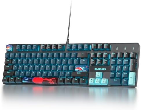 Amazon.com: Ussixchare Full Size Mechanical Keyboard, Creamy Keyboard ...