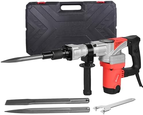 SCEPTRE 1250W 7KG Heavy Duty Demolition Hammer, Concrete Breaker ...