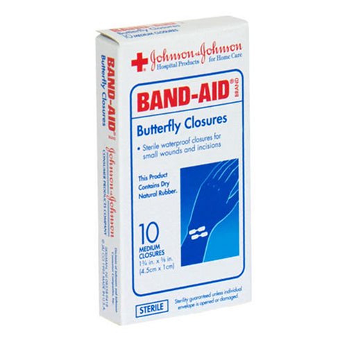 Amazon.com: Band-Aid Butterfly Closures, Medium Size, 10-Count Boxes ...