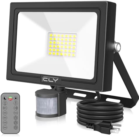 CLY 35W Motion Sensor Outdoor Lights, 3000LM High Bright LED Security ...
