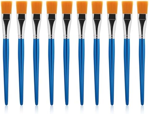 Amazon.com: 10Pcs 1 inch Flat Paint Brushes for Acrylic Painting ...