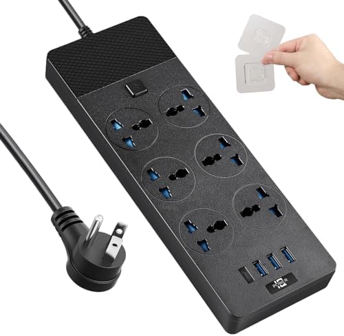 Amazon.com: European Power Strip, Jumpso Universal Power Strip with 6 ...